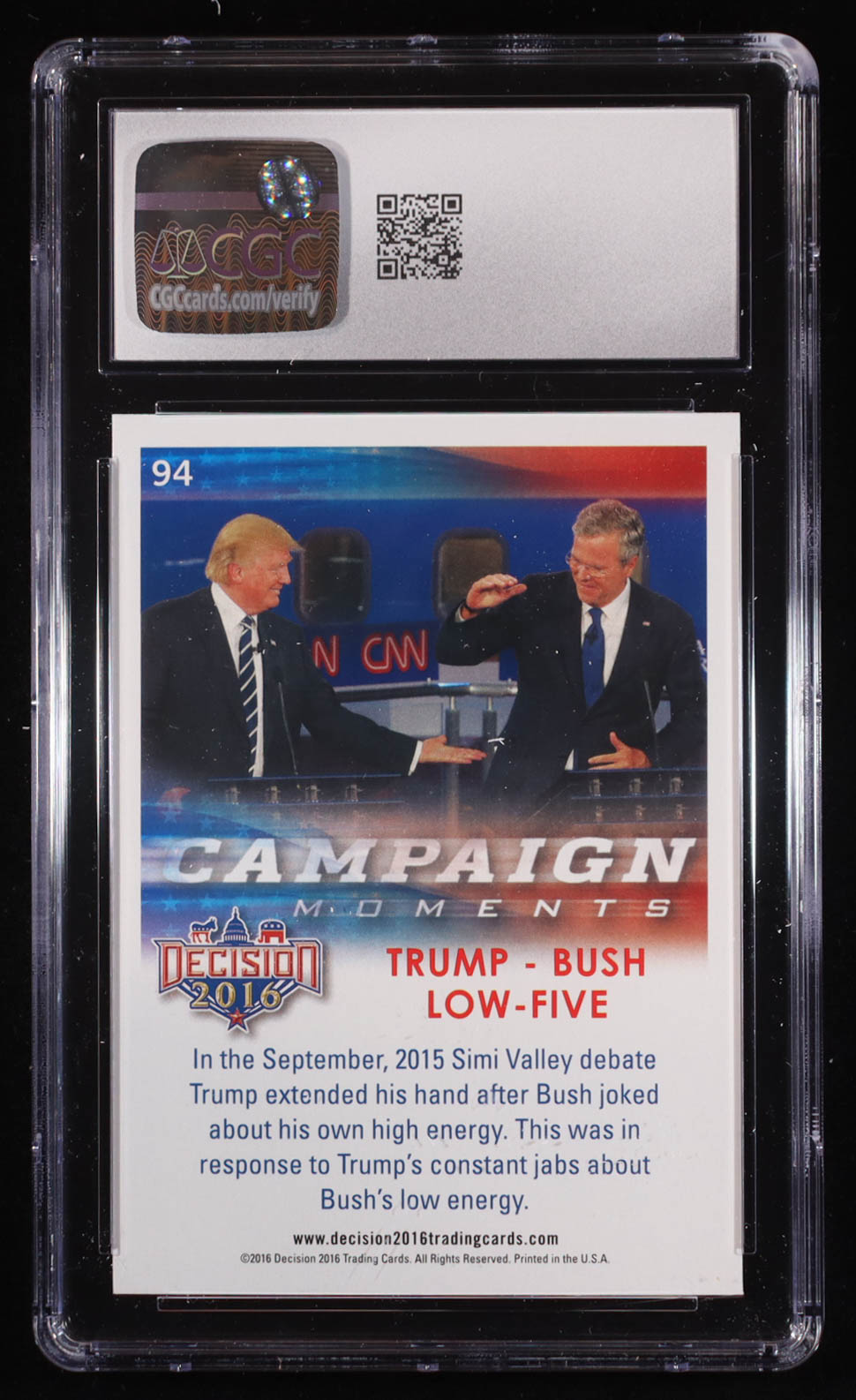 Donald Trump / George W. Bush 2016 Decision 2016 #94 Trump - Bush Low ...