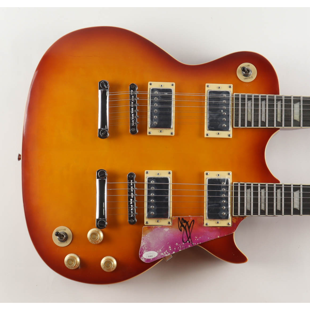 Jimmy Page Signed Full-Size 43" Double-Neck Electric Guitar (JSA ...