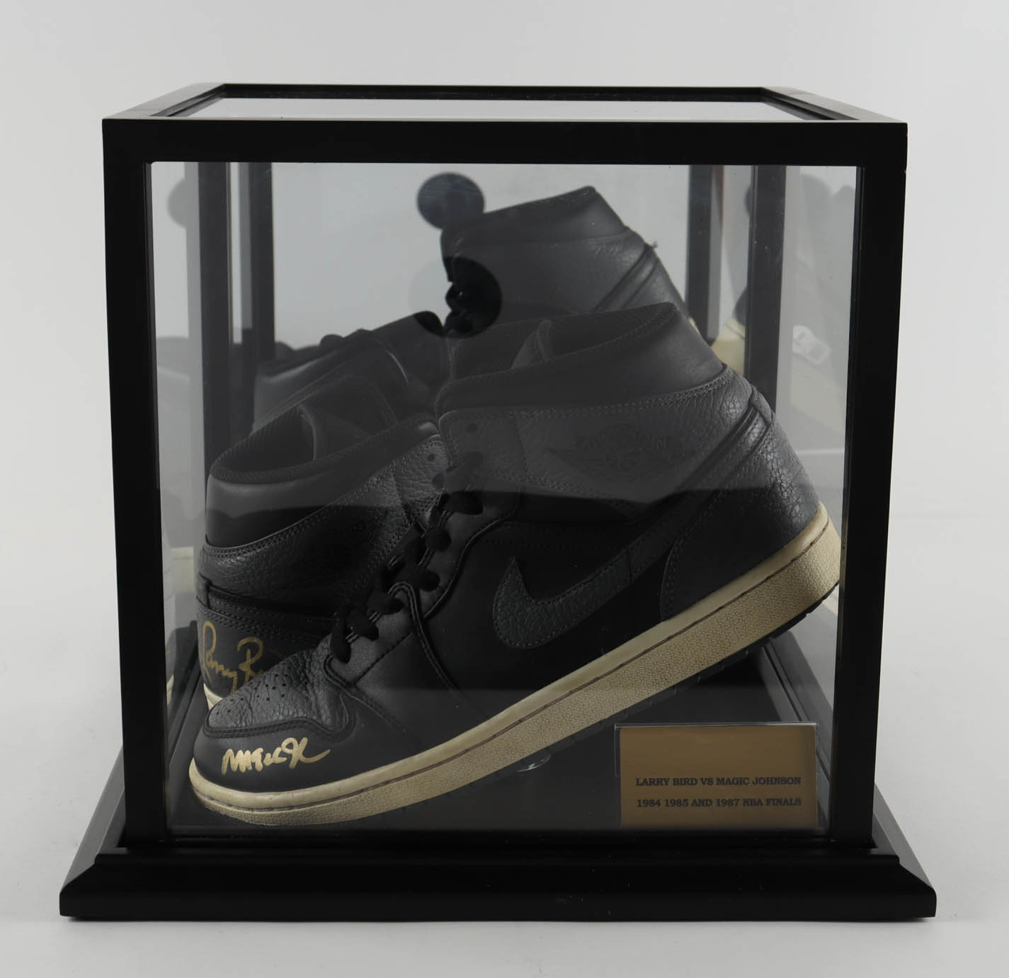 Larry Bird & Magic Johnson Signed Pair Of Nike Air Jordan Basketball ...
