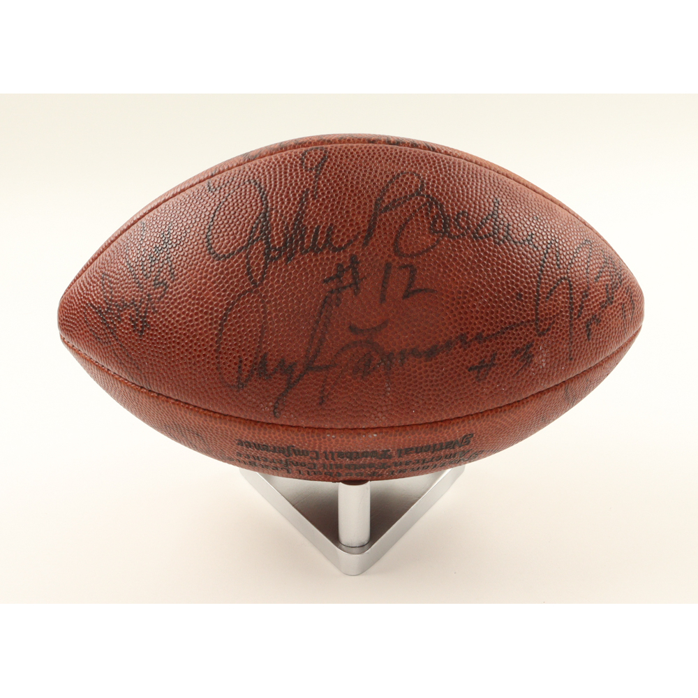 Vintage NFL Football Signed By (14) Including Ken Stabler & Steve ...