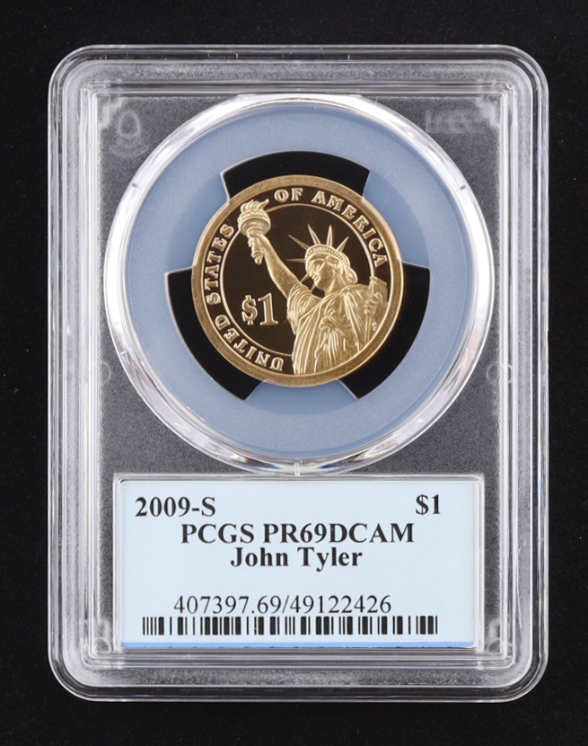 2009-S U.S. Presidential Proof $1 Coin - John Tyler 10th President ...