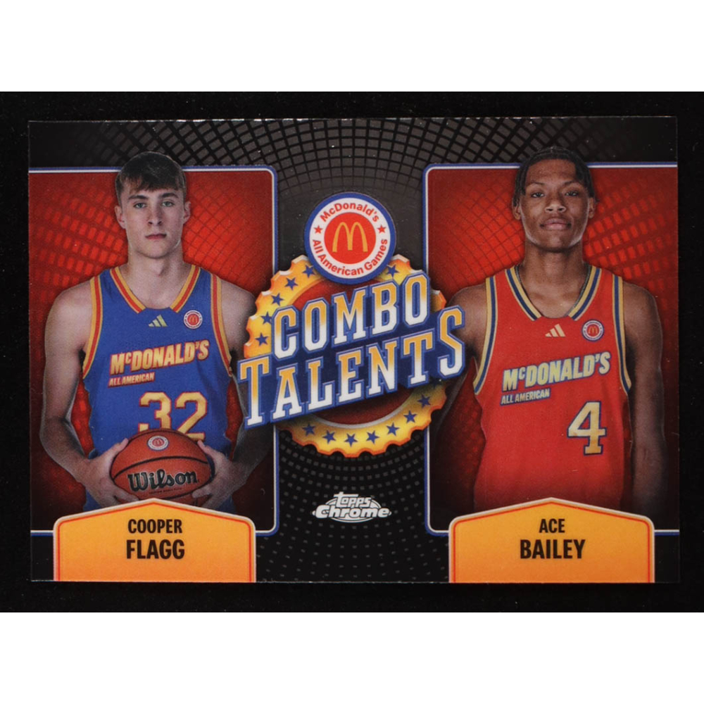 Ace Bailey / Cooper Flagg 2024 Topps Chrome McDonald's All American Combo Talents #COTCOF RC ...