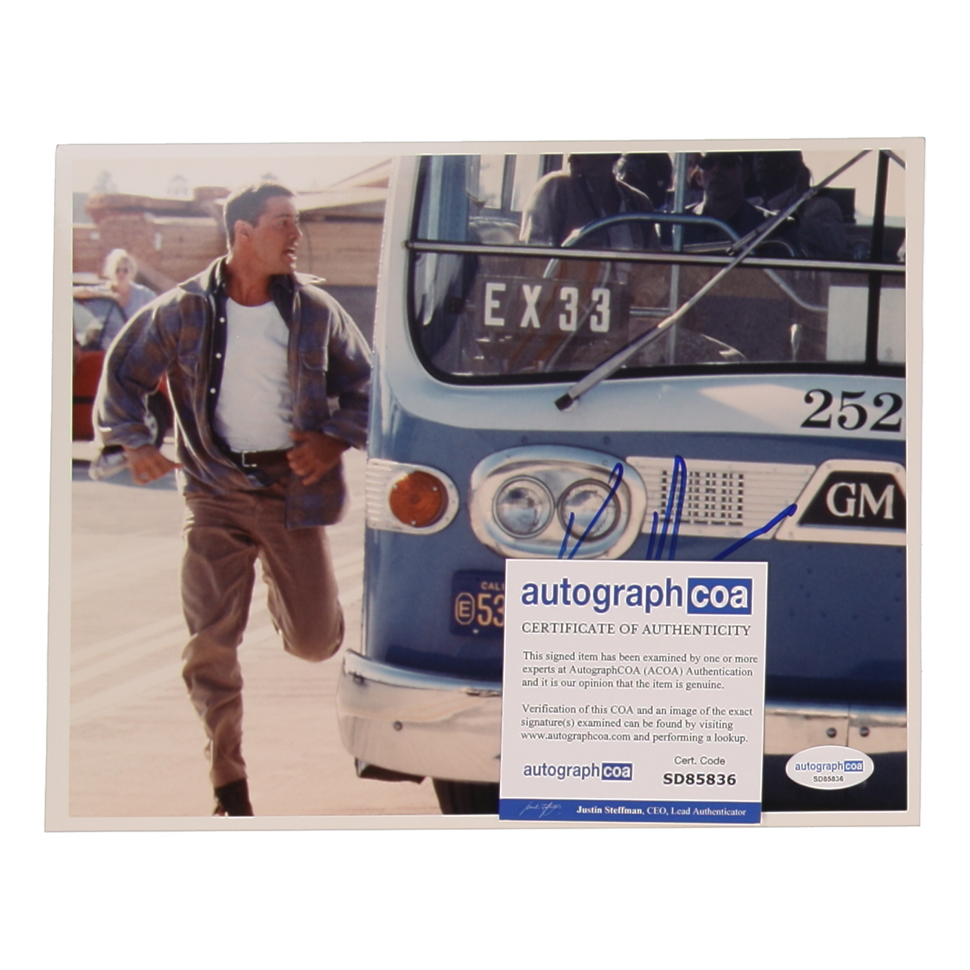 Keanu Reeves Signed "Speed" 8x10 Photo (ACOA) | Pristine Auction