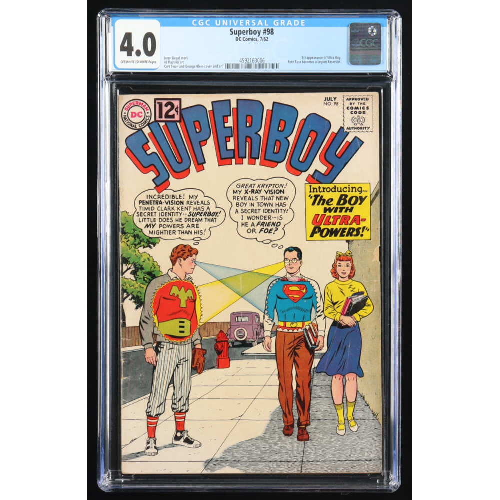 1962 "Superboy" #98 DC Comic Book (CGC 4.0) | Pristine Auction