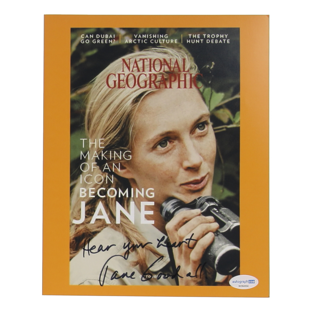 Jane Goodall Signed 8x10 Photo Inscribed "Hear Your Heart" (ACOA ...