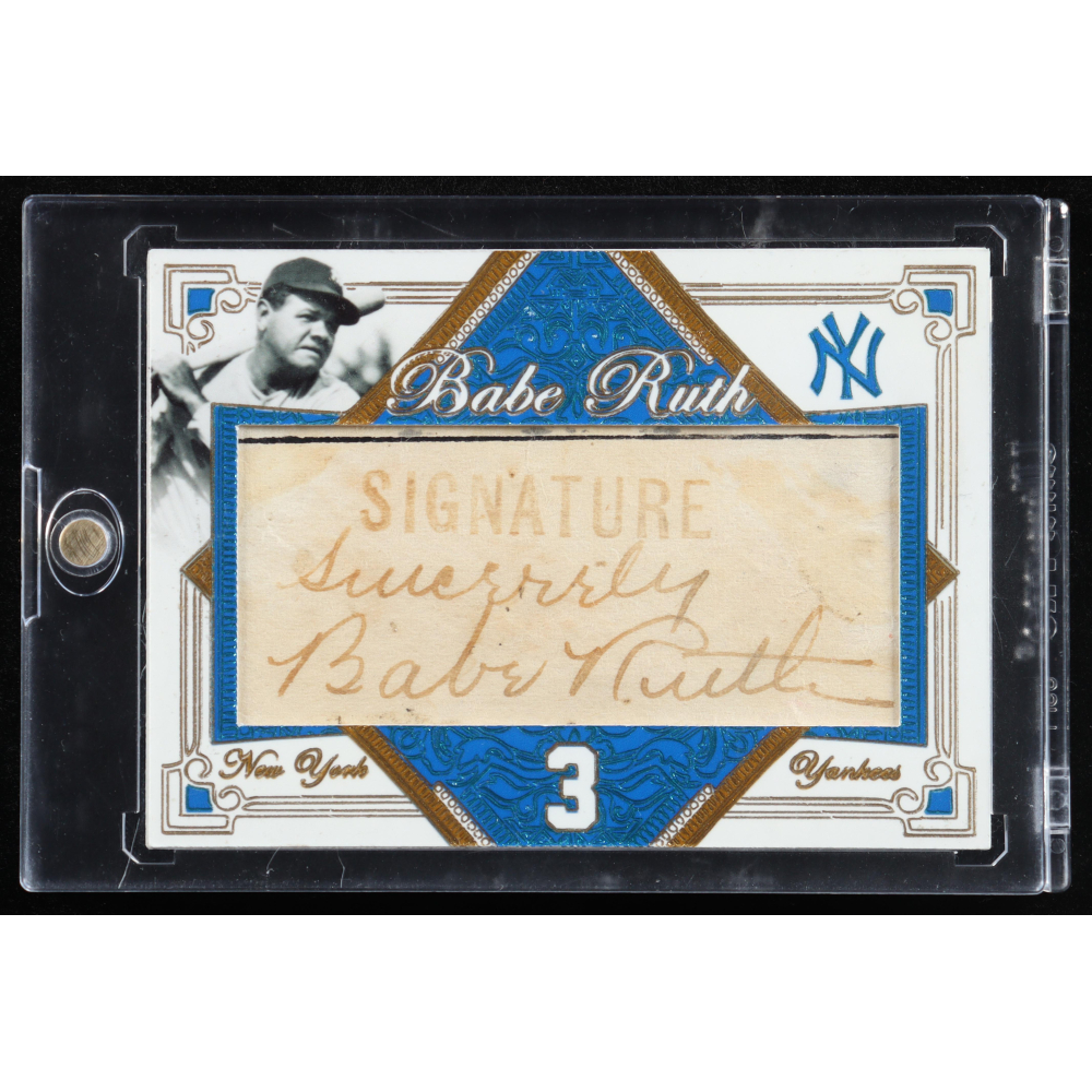 Babe Ruth Signed Custom Trading Card Inscribed "Sincerely" (Beckett ...