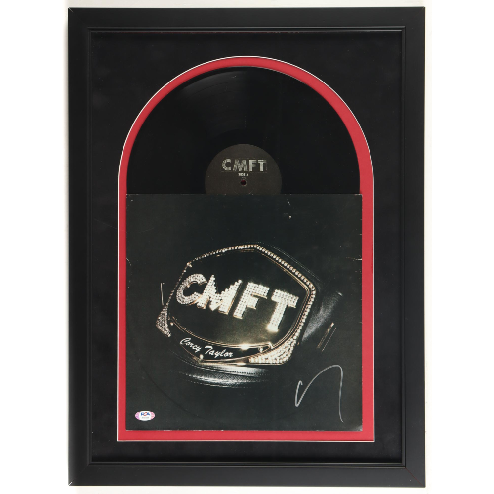 Corey Taylor Signed "CMFT" Custom Framed Record Album Sleeve Display ...
