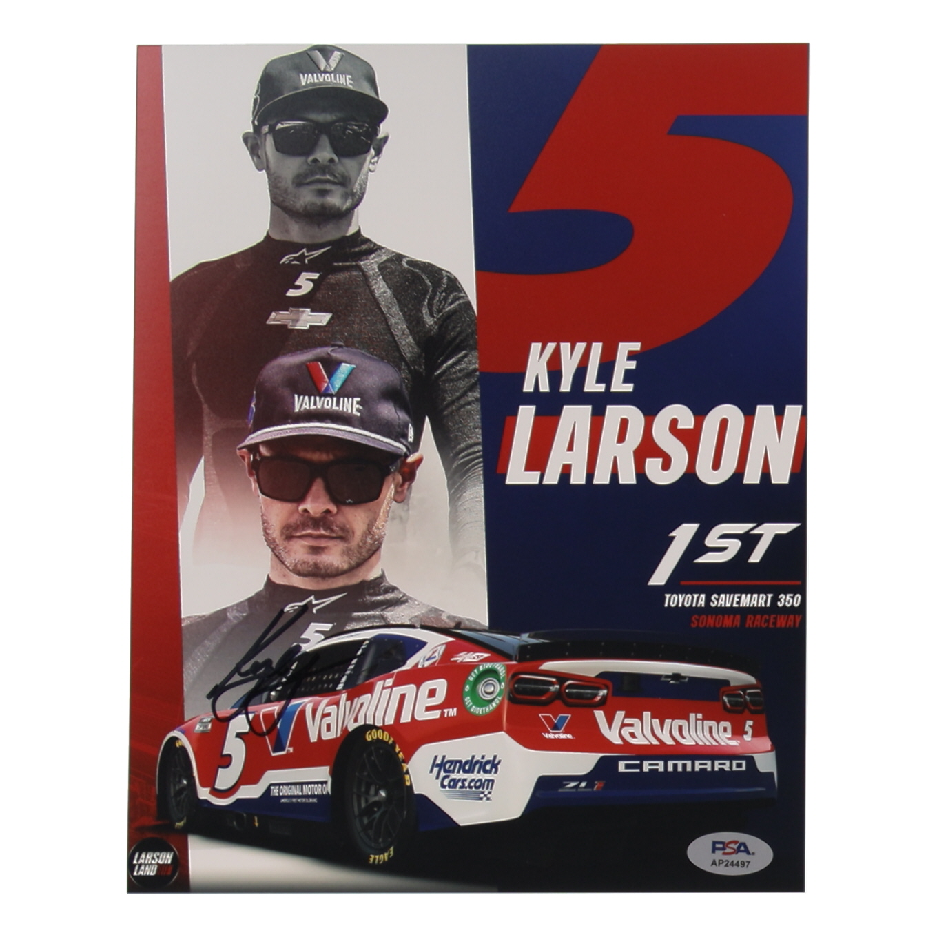 Kyle Larson Signed NASCAR 8x10 Photo (PSA) | Pristine Auction