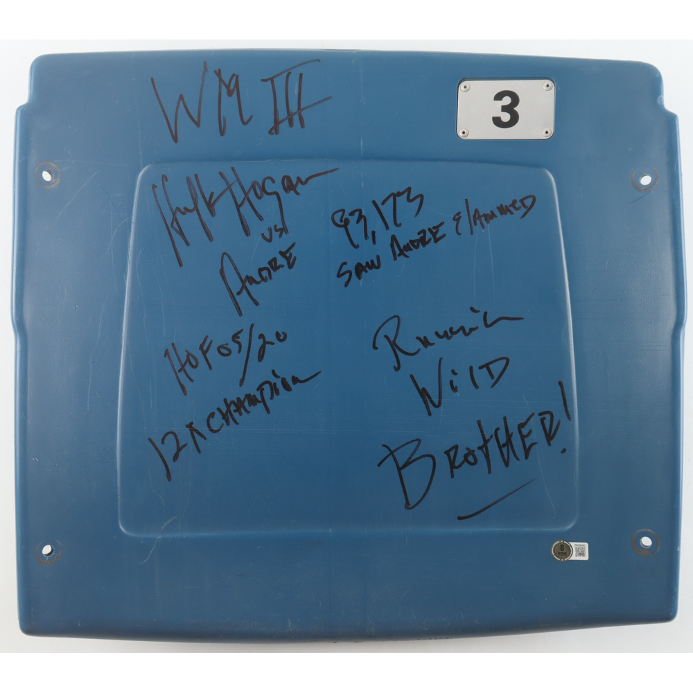 Hulk Hogan Signed Wrestlemania III Detroit Silverdome Stadium Seatback ...