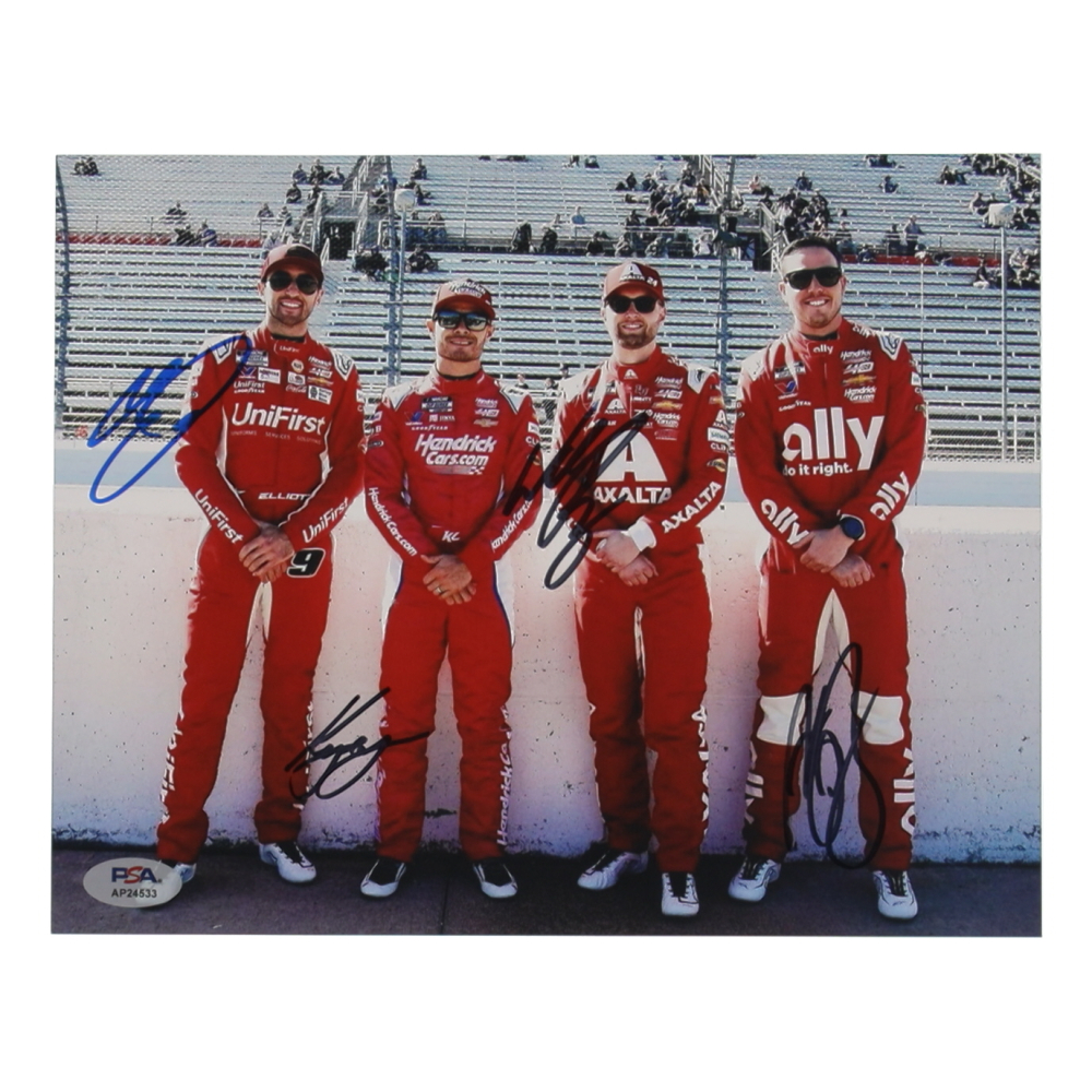 NASCAR 8x10 Photo Signed By (4) with Chase Elliott, Kyle Larson ...