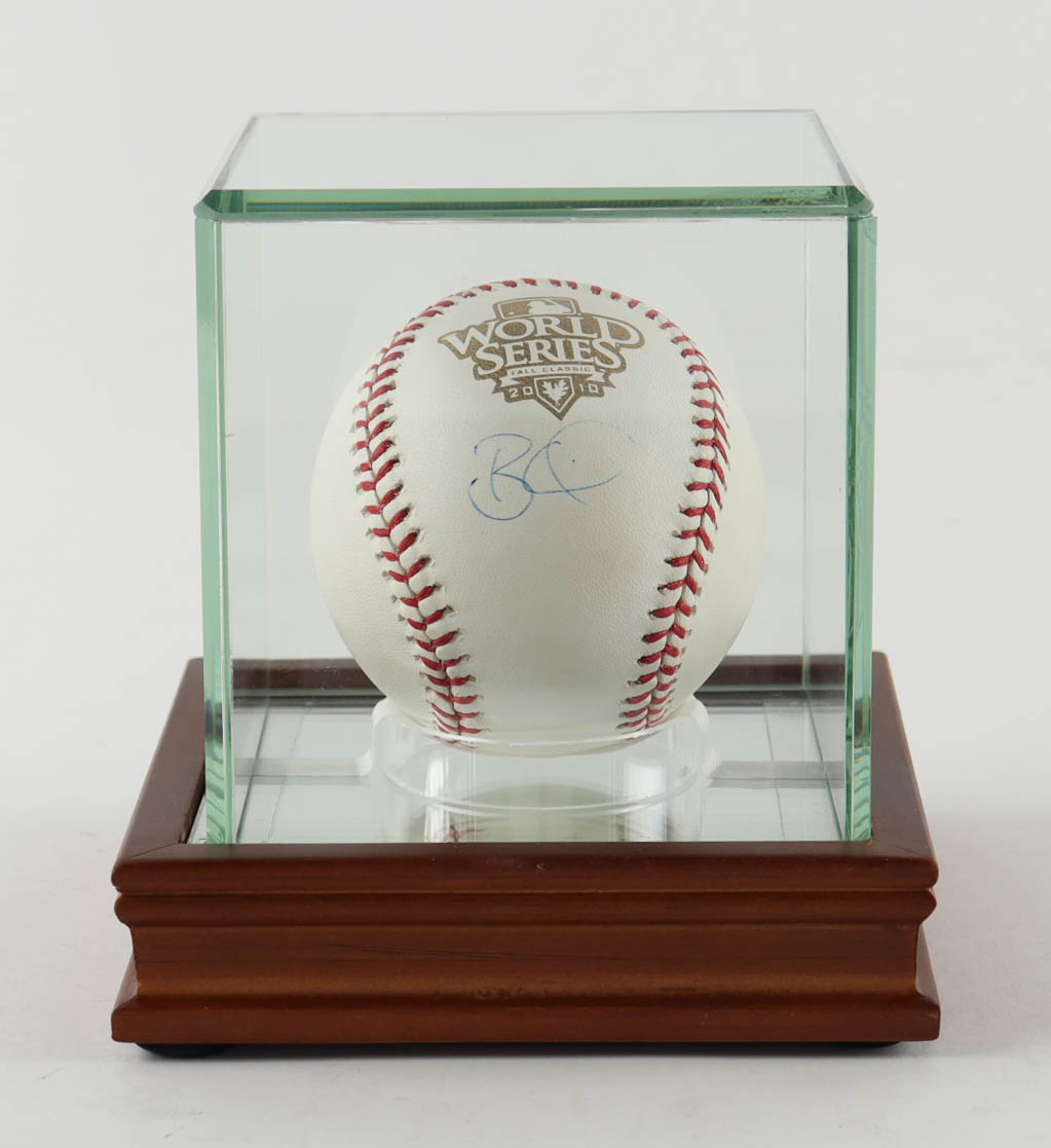 Brian Wilson Signed 2010 World Series Logo Baseball with Display Case ...