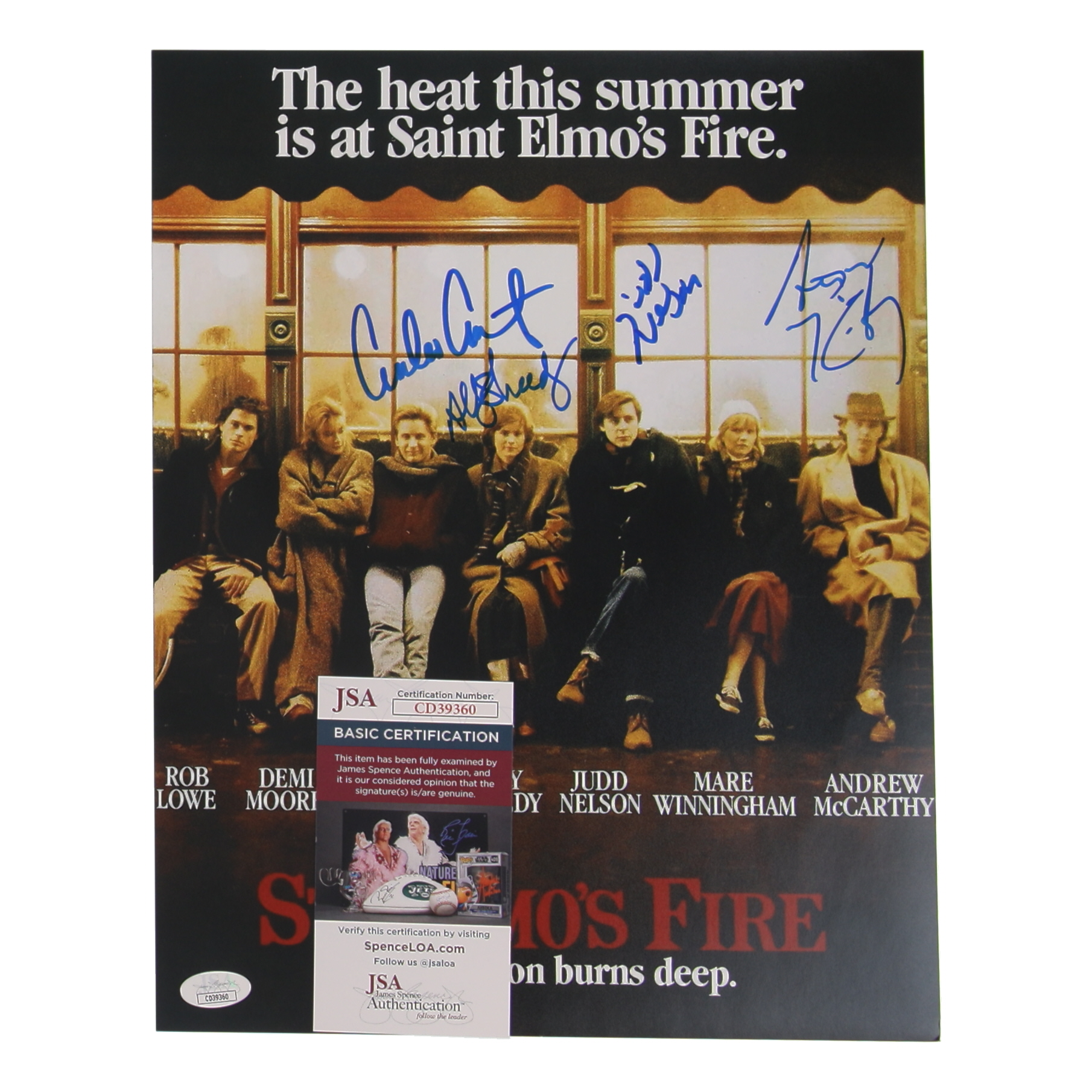 Emilio Estevez, Ally Sheedy, Judd Nelson & Andrew McCarthy Signed "St ...
