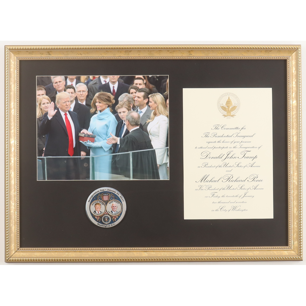 Donald Trump Custom Framed Inauguration Invitation Display With ...