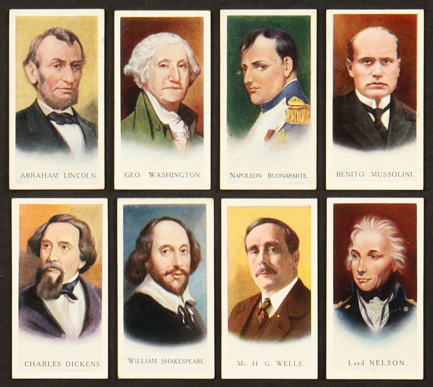 1927 Carreras Cigarettes Famous Men Complete Trading Card Set With (25 ...