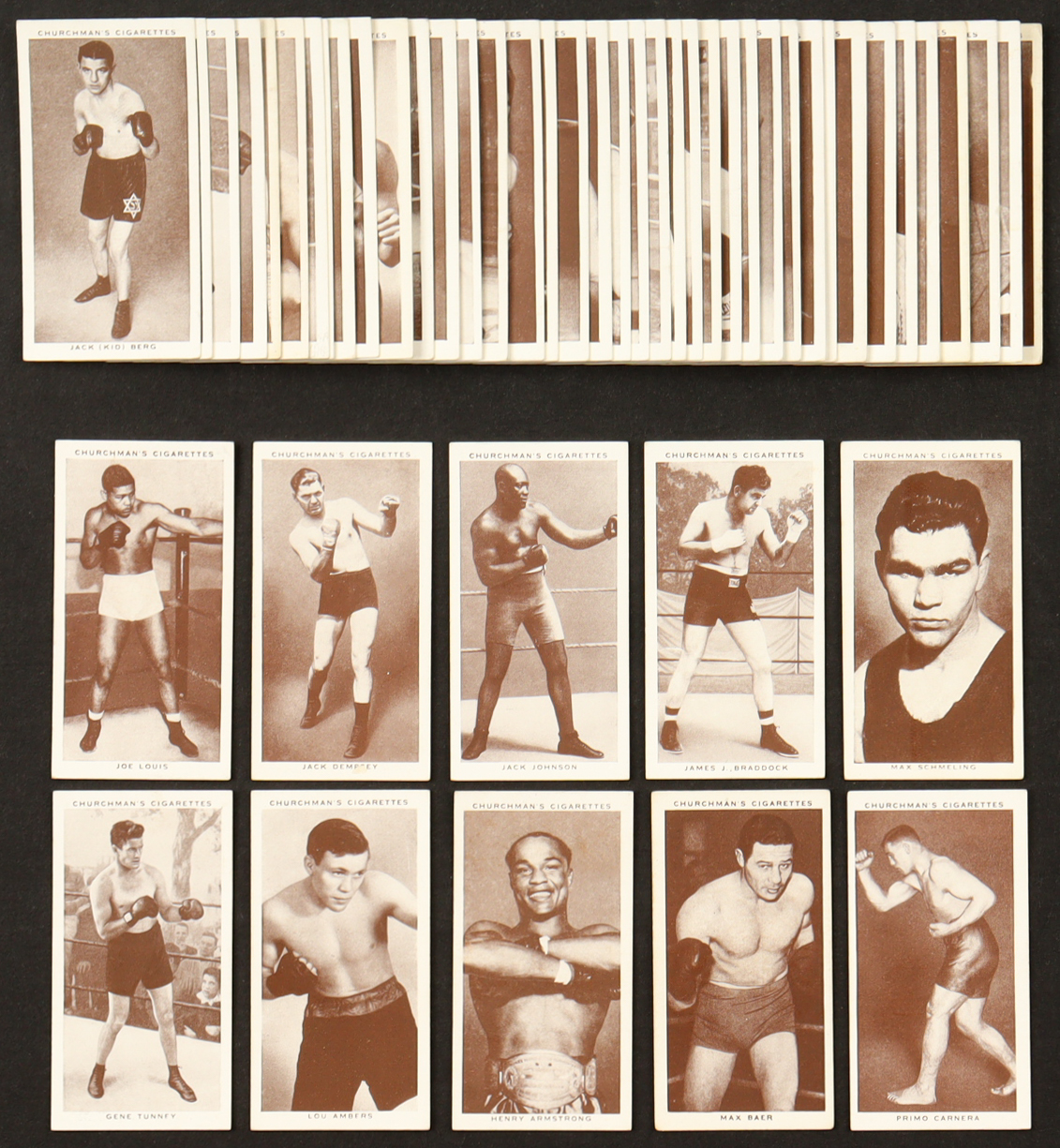 1938 Churchman's Cigarettes Boxing Personalities Complete Trading Card ...