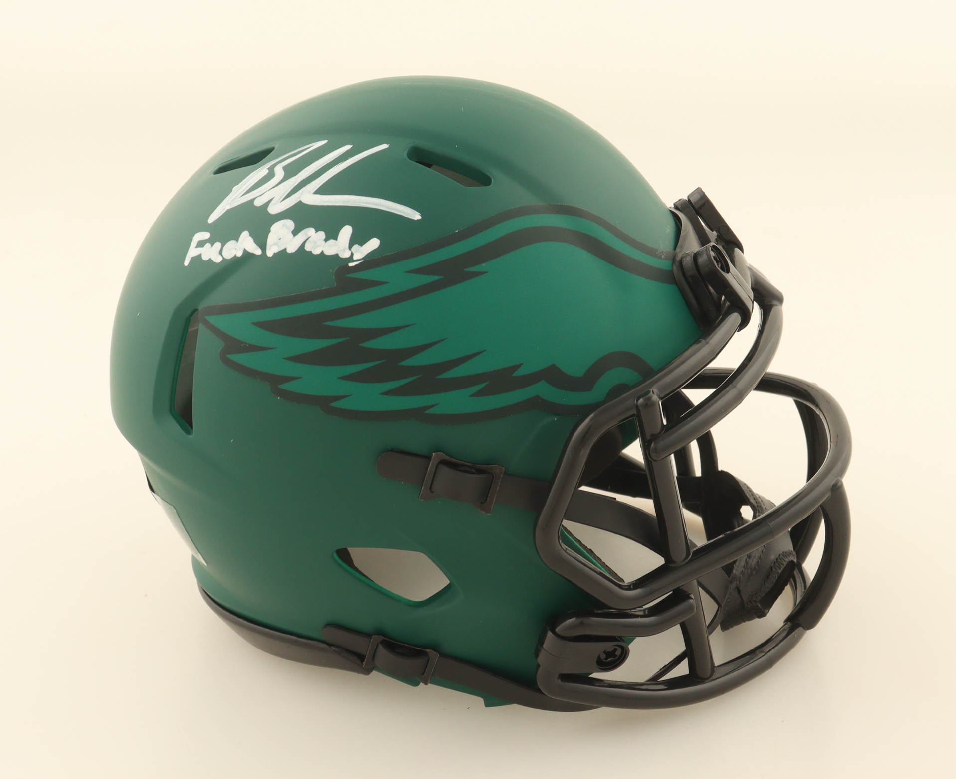 Brandon Graham Signed Eagles Rave Alternate Speed Mini Helmet Inscribed ...