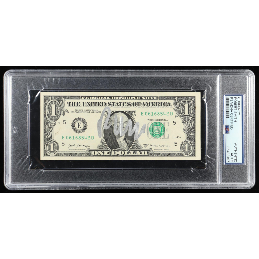 Robert Smith Signed 2017-A $1 Dollar U.S. Federal Reserve Note (PSA ...
