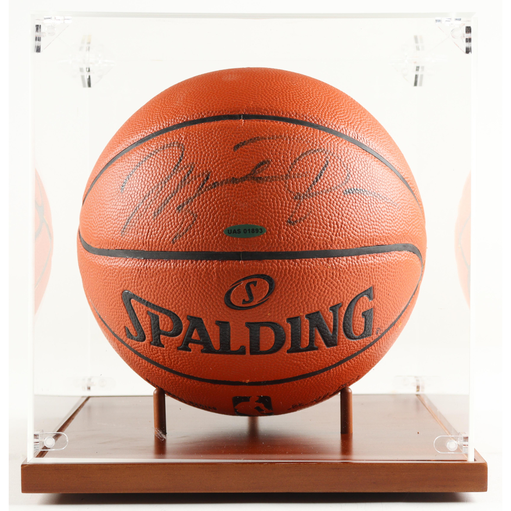 Michael Jordan Signed Spalding Official NBA Game Ball with Display Case ...
