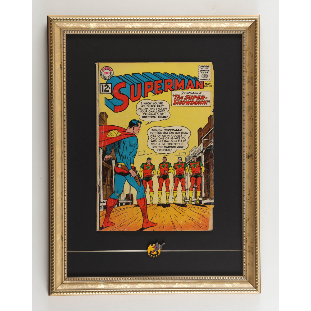 1962 "Superman" Issue #153 Custom Framed Comic Book Display With ...