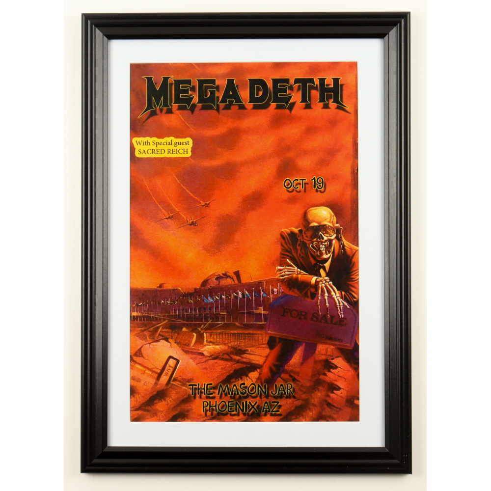 Megadeth 1986 Arizona Concert Custom Framed Poster Print | Pristine Auction