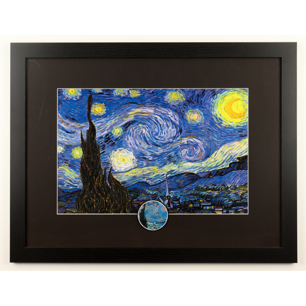 1889 "The Starry Night" By Vincent Van Gogh Custom Framed Art Print ...