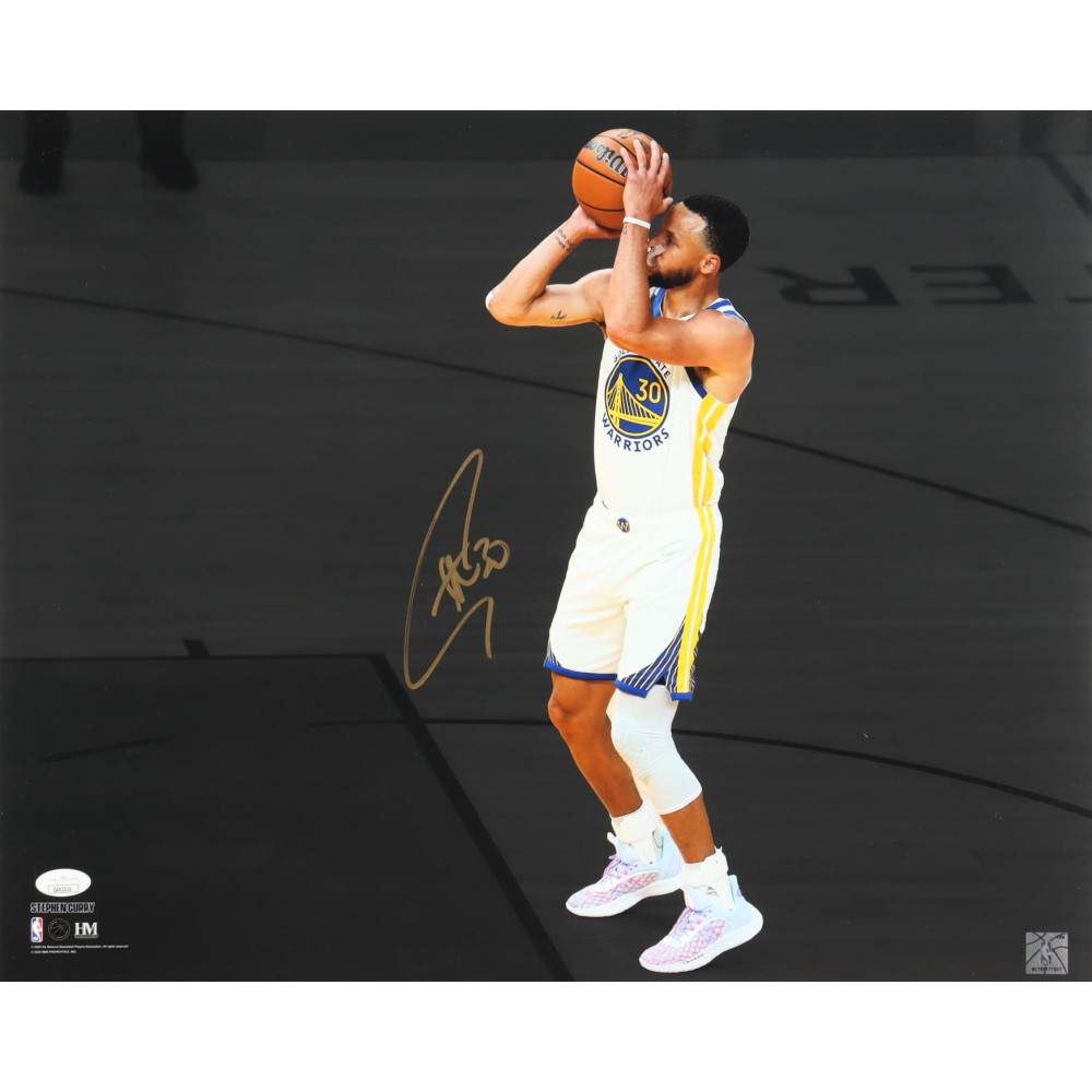 Steph Curry Signed Warriors 16x20 Photo (JSA) | Pristine Auction