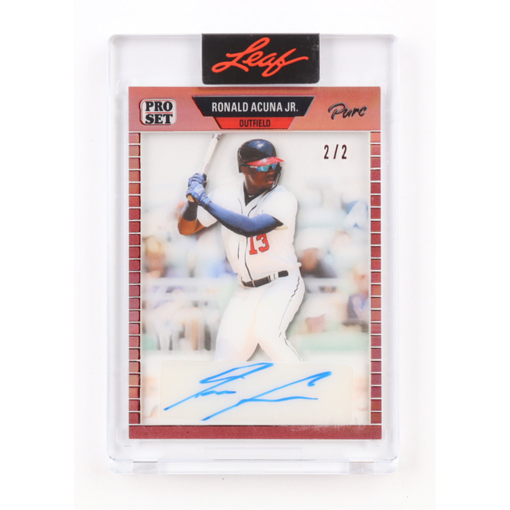 Ronald Acuna Jr. 2023 Leaf Pro Set Pure '89 Pro Set Autograph Prismatic ...