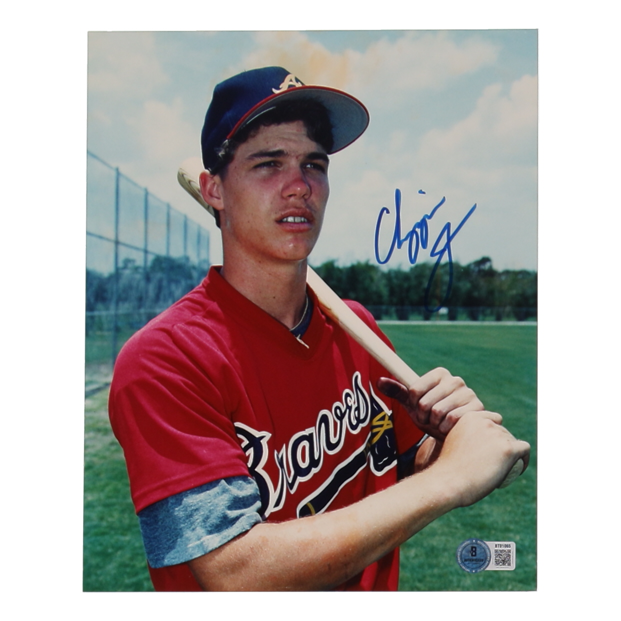 Chipper Jones Signed Braves 8x10 Photo (Beckett) | Pristine Auction