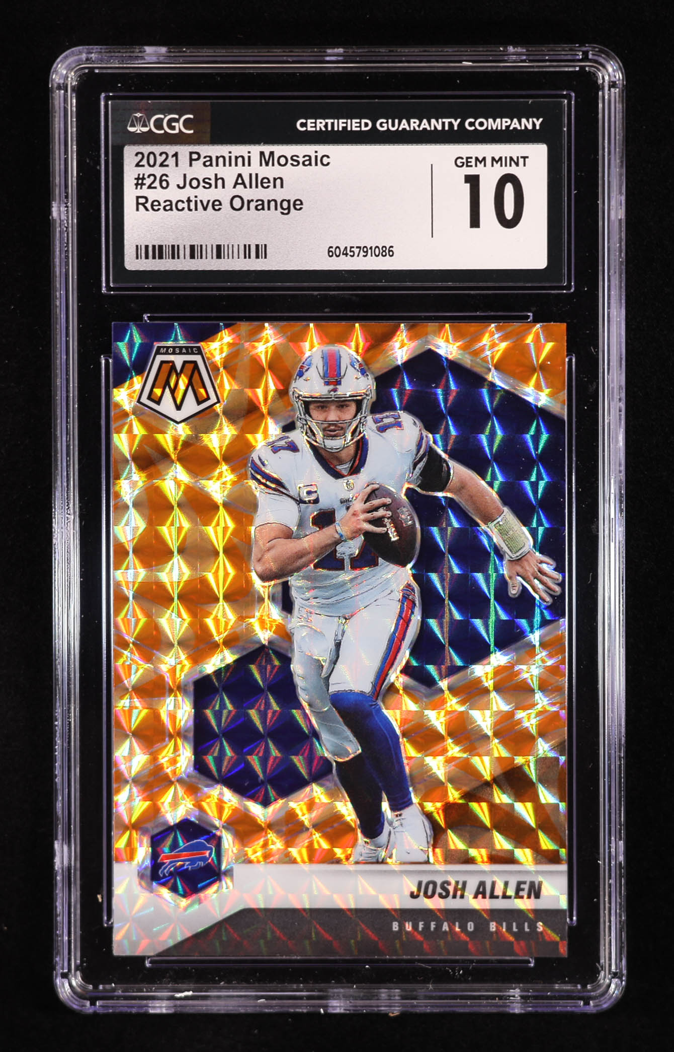 Josh Allen 2021 Panini Mosaic Mosaic Reactive Orange #26 (CGC 10) | Pristine Auction