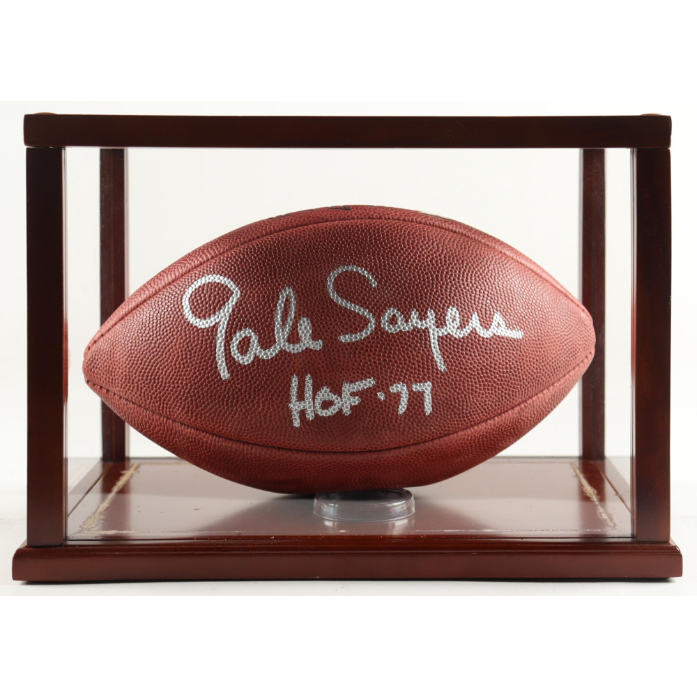 Gale Sayers Signed NFL Official Football Inscribed "HOF 77" With ...