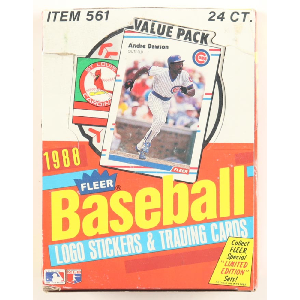 1988 Fleer Baseball Cello Box with (24) Packs | Pristine Auction