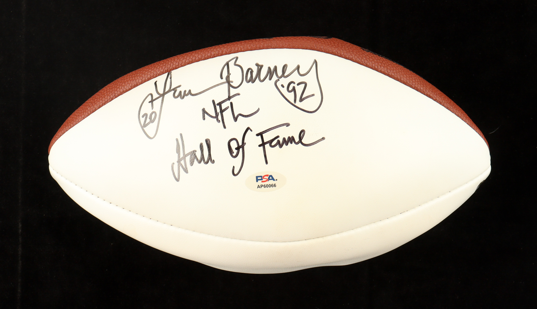 Lem Barney Signed NFL Football Inscribed "NFL Hall Of Fame" (PSA) | Pristine Auction