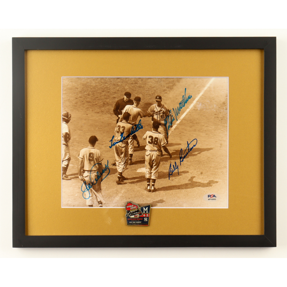 Braves Custom Framed Photo Display With Official 1957 World Series Pin ...