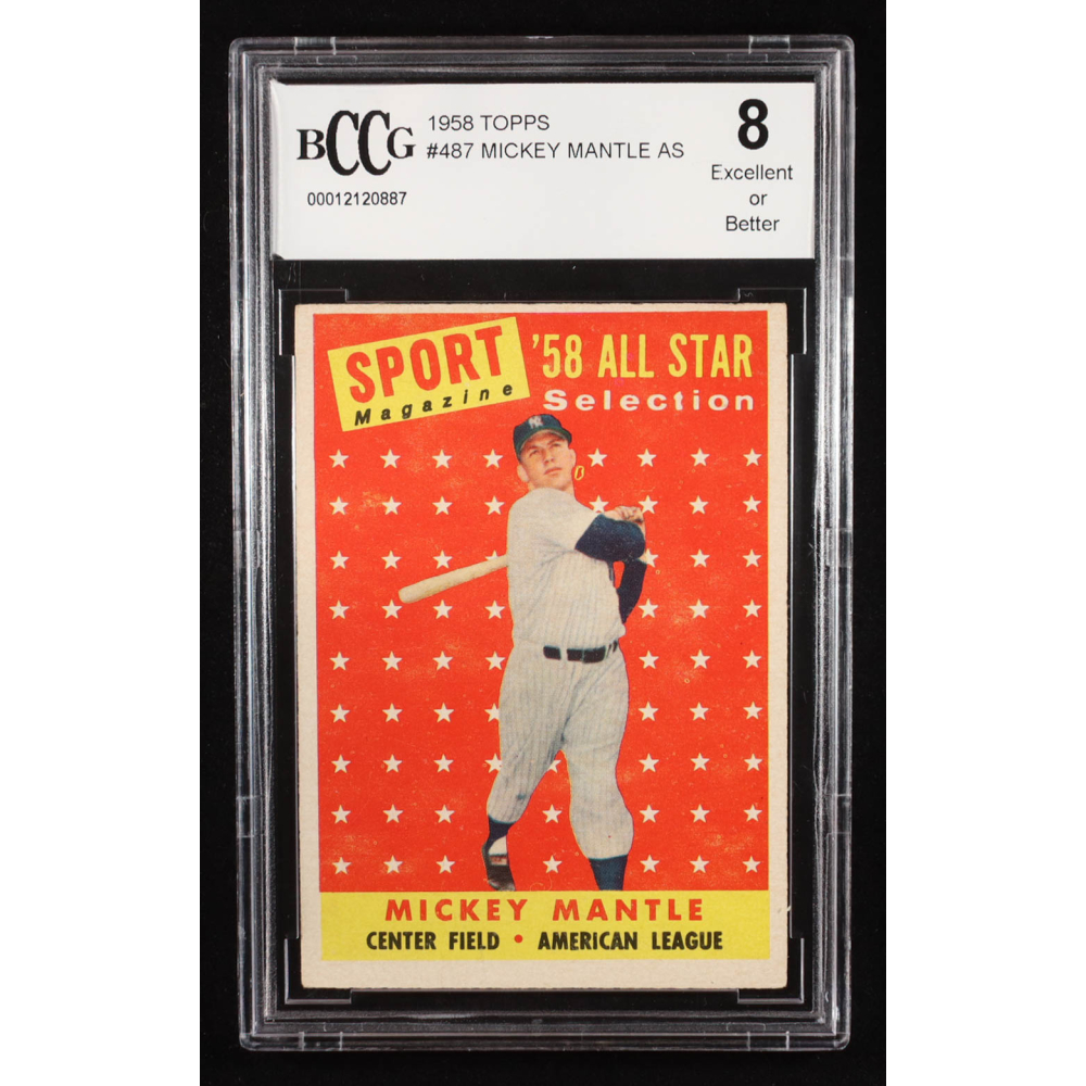 Mickey Mantle 1958 Topps All-Star #487 (BCCG 8) | Pristine Auction