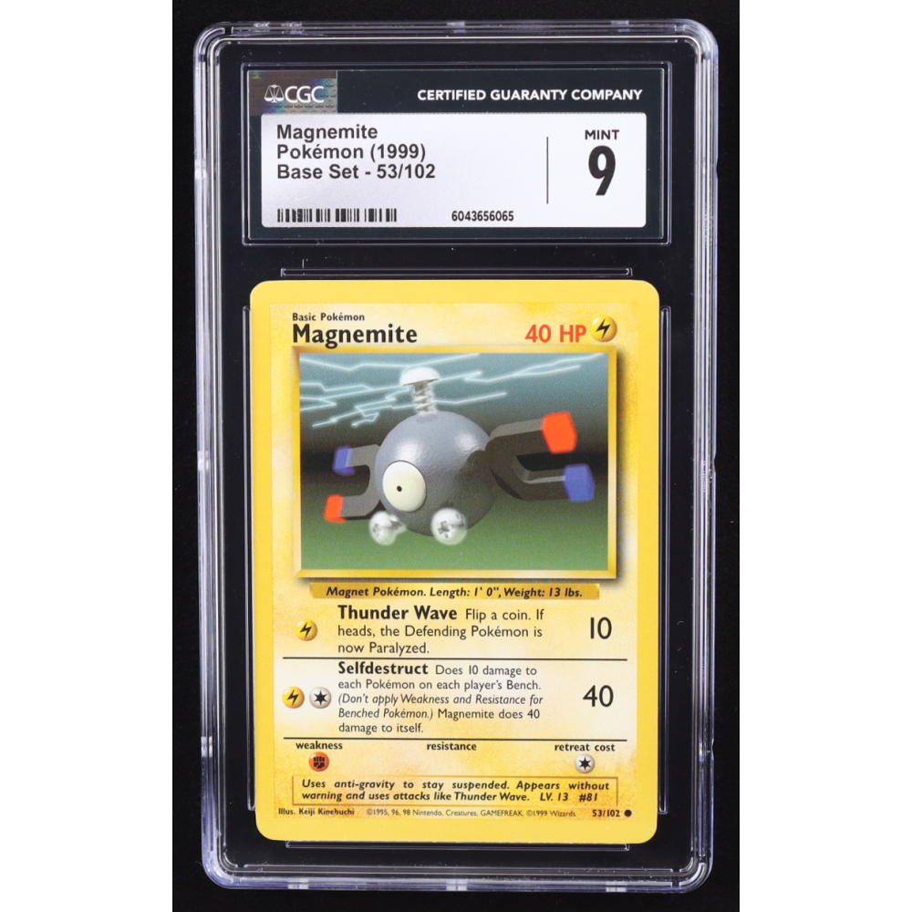 Magnemite Pokemon 1999 Base Unlimited #53 (CGC 9) | Pristine Auction