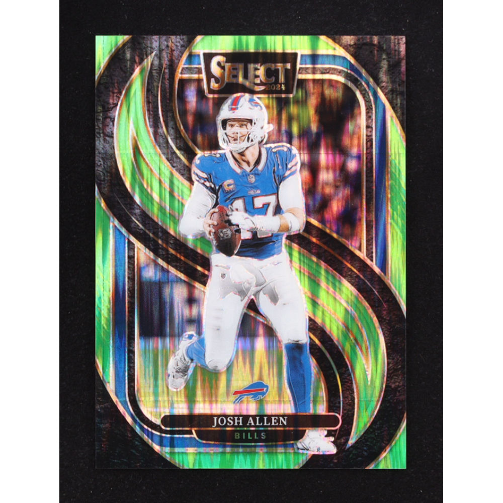 Josh Allen 2024 Select Prizm Neon Green Shock #122 #168/499 | Pristine ...