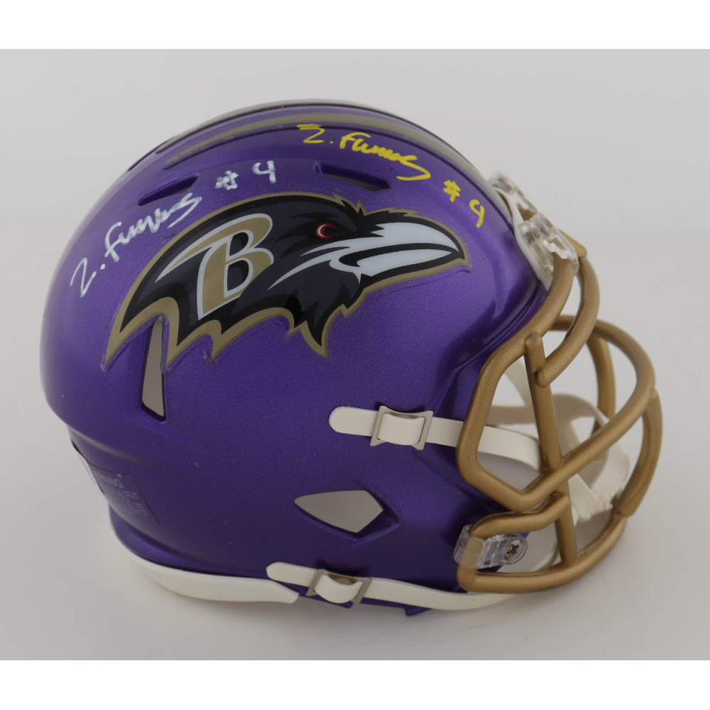 Zay Flowers Twice-Signed Ravens Flash Alternate Speed Mini Helmet ...