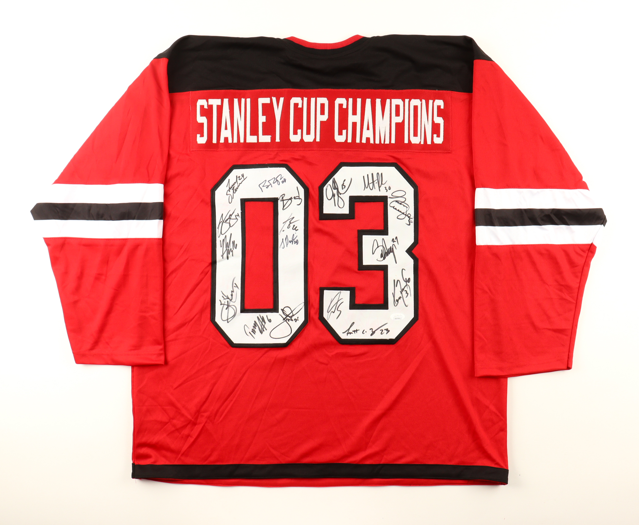 "Stanley Cup Champions" Jersey Signed by (17) with Turner Stevenson ...