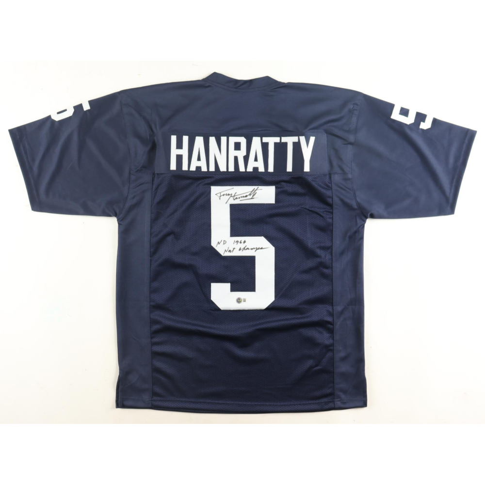 Terry Hanratty Signed Jersey Inscribed "ND 1966 Nat Champs" (Beckett ...