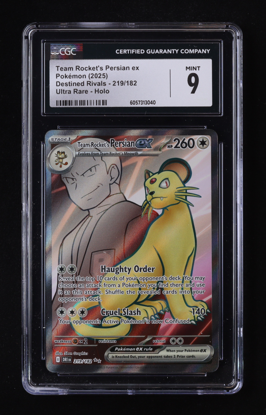 Team Rocket's Persian ex 2025 Pokemon TCG Scarlet and Violet Destined ...