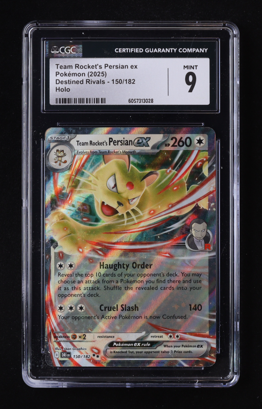 Team Rocket's Persian ex 2025 Pokemon TCG Scarlet and Violet Destined ...