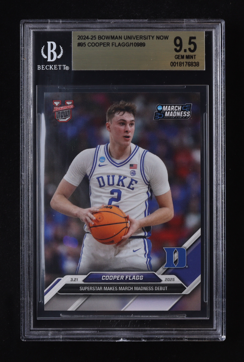 Cooper Flagg 2025 Bowman University Now #95 RC (BGS 9.5) | Pristine Auction