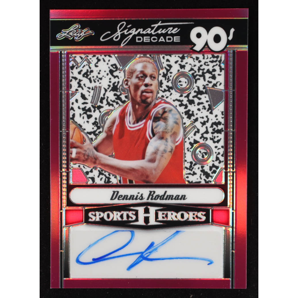 Dennis Rodman 2024 Leaf Metal Sports Heroes Signature Decade Prismatic ...