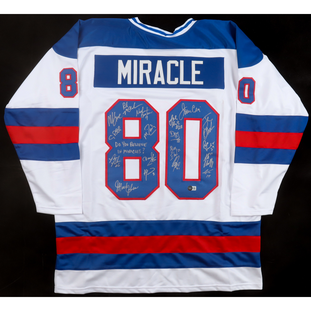 1980 Team USA | "Miracle on Ice" | Jersey Signed by (18) with Mike ...
