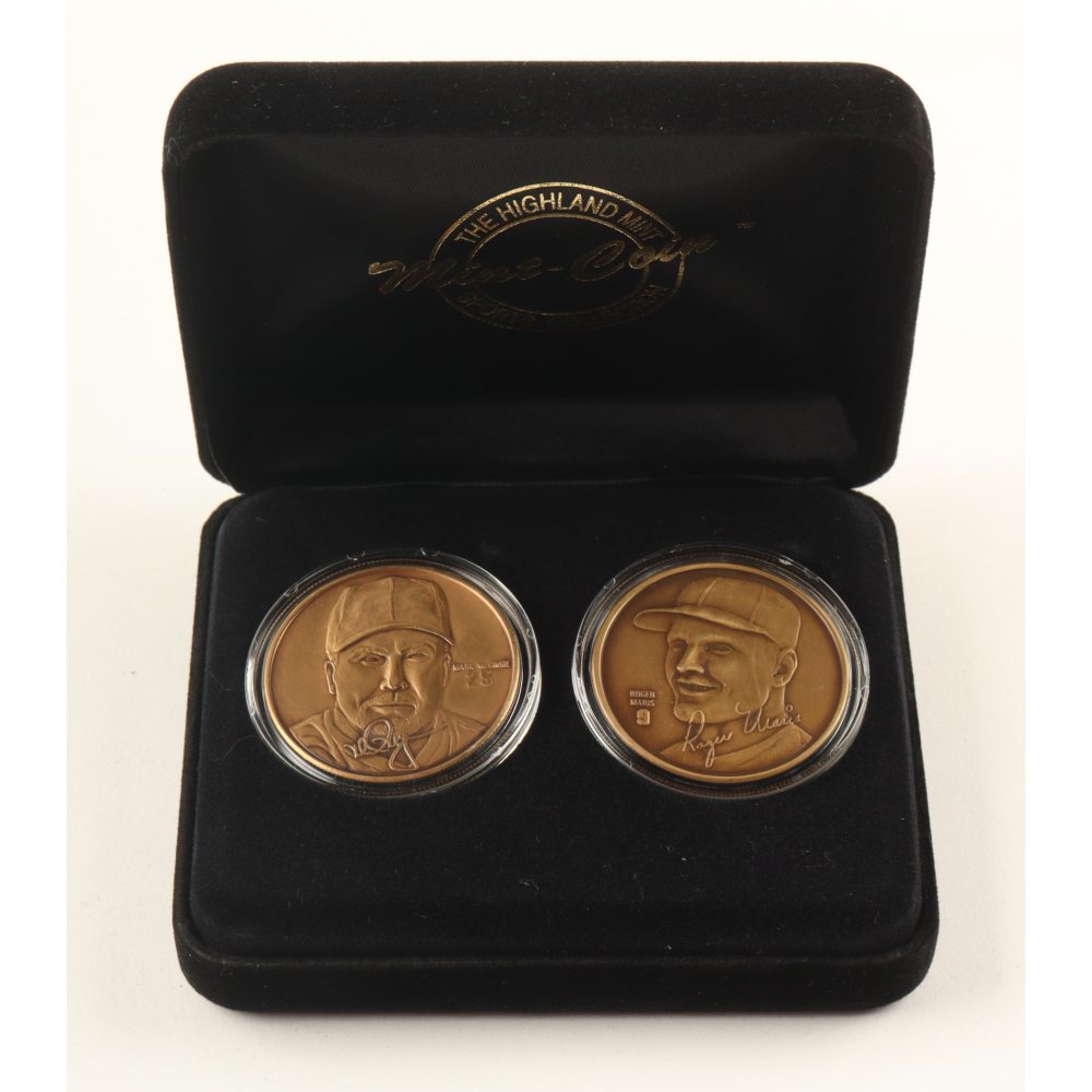 Roger Maris & Mark McGwire LE The Highland Mint "Home Run Heroes ...
