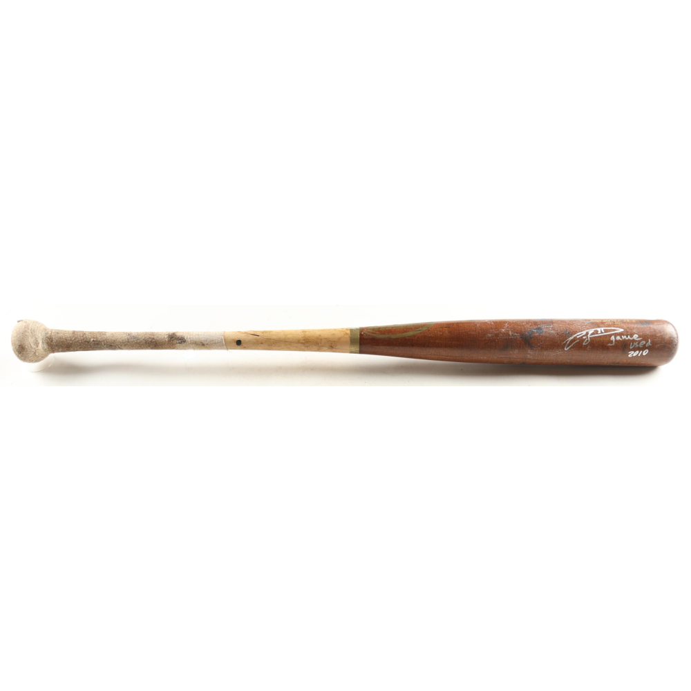 Carlos Zambrano Signed Game-Used Baseball Bat Inscribed "Game Used 2010 ...