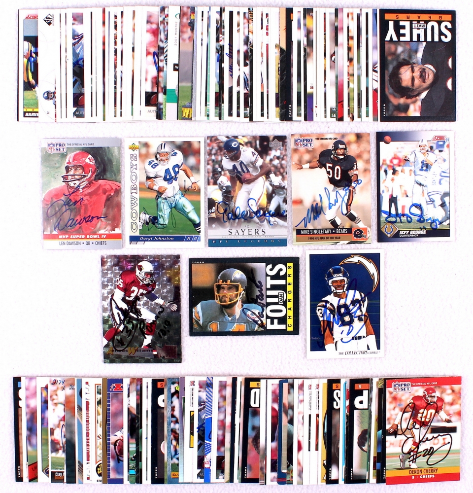 Lot of (152) Autographed & Signed Football Cards with Len Dawson, Gale ...