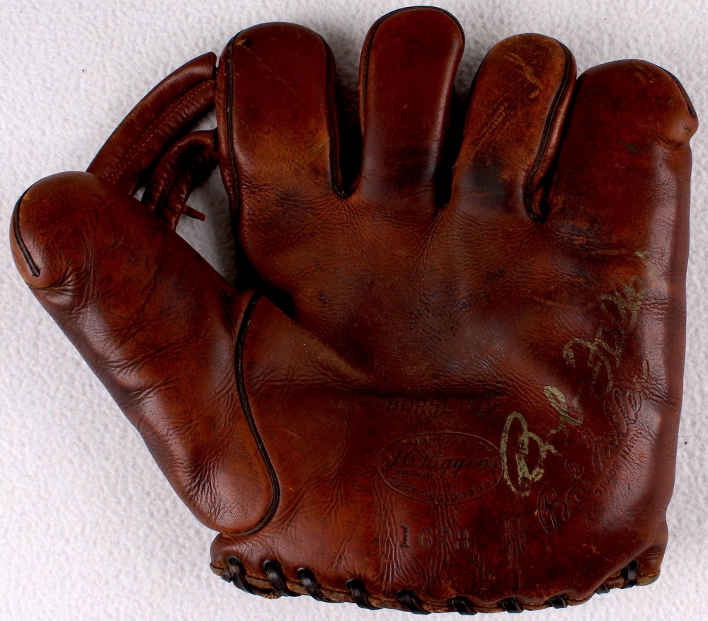 Bob Feller Signed Vintage 1678 J.C. Higgins Baseball Glove (JSA COA ...
