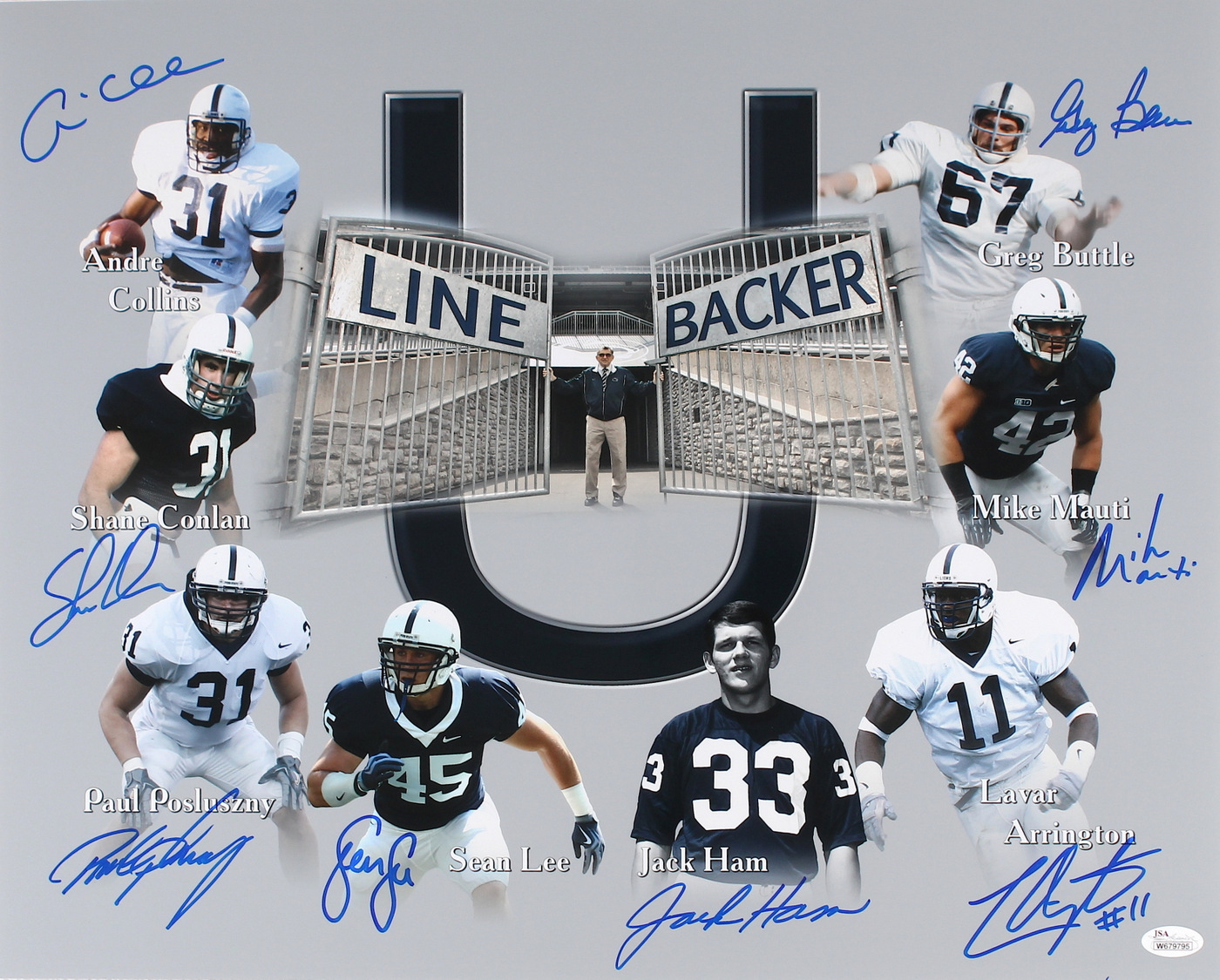 Penn State Linebacker Legends 16x20 Photo Signed by (8) Jack Ham, Lavar ...