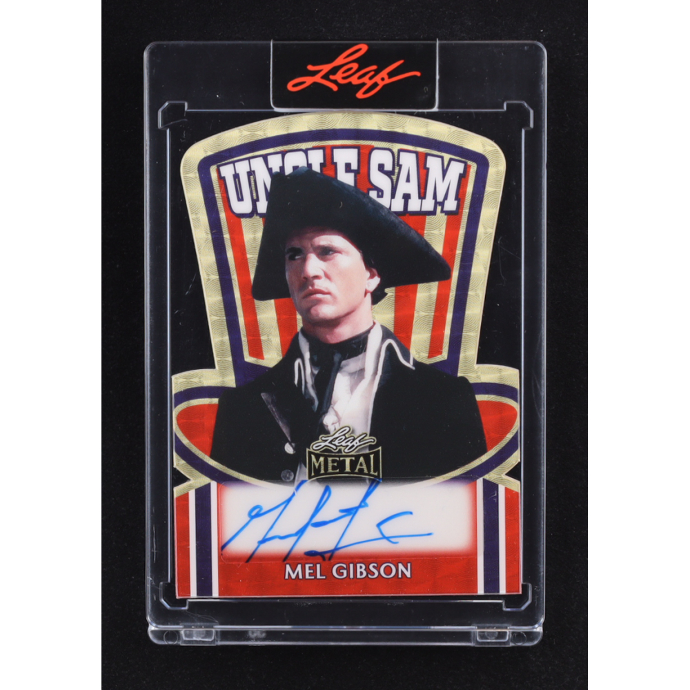 Mel Gibson 2025 Leaf Metal Uncle Sam Autograph Super Prismatic Gold # ...